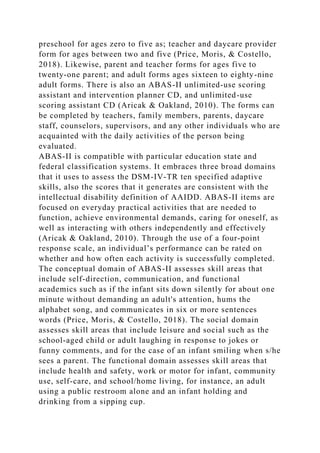 Running Head REVIEW OF ABAS-II STANDARDIZED TESTREVIEW OF ABAS-.docx