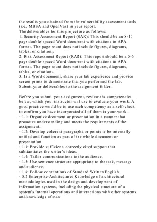 Running head Risk Assessment Repot (RAR) .docx