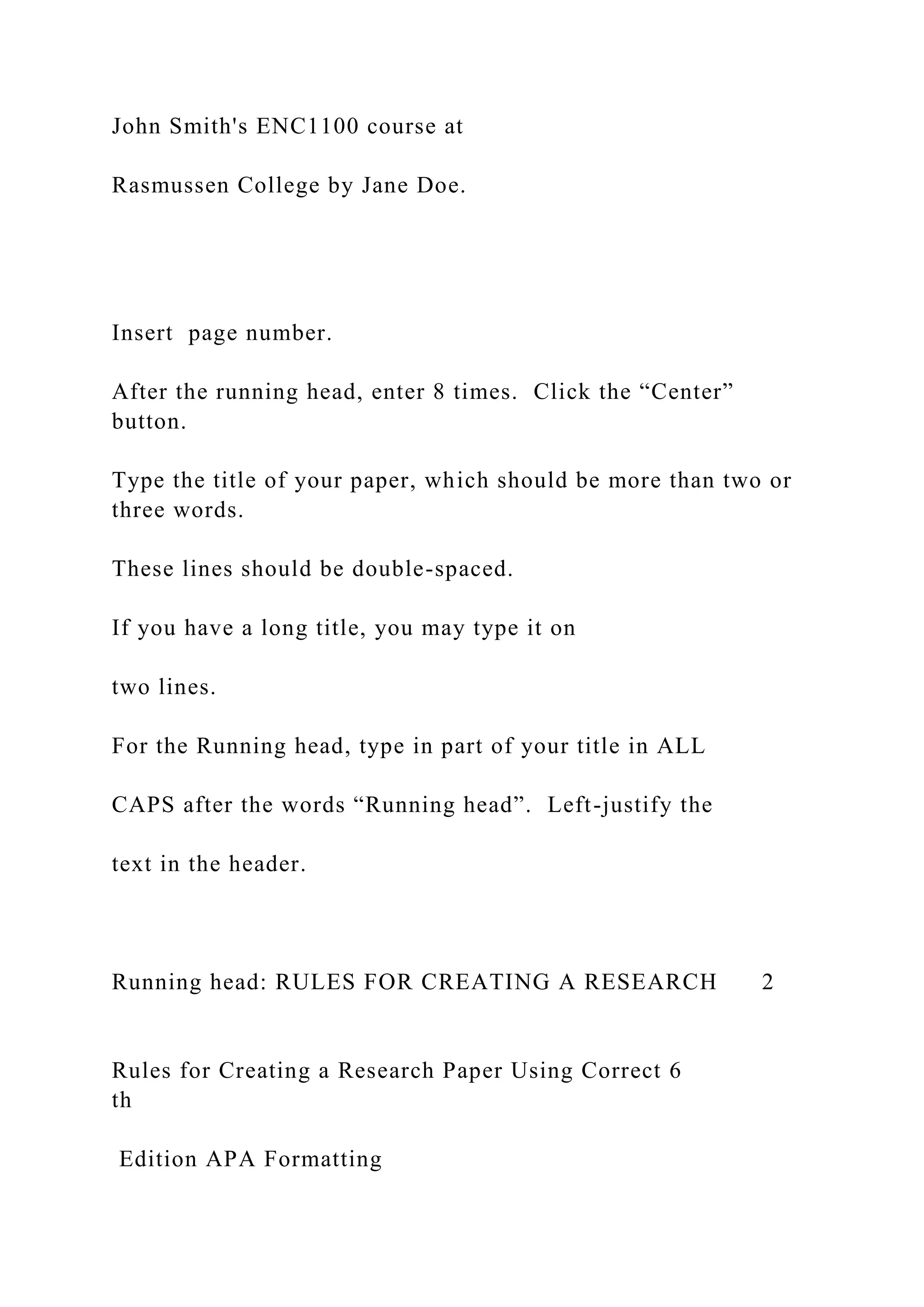 Running head RULES FOR CREATING A RESEARCH 1 .docx