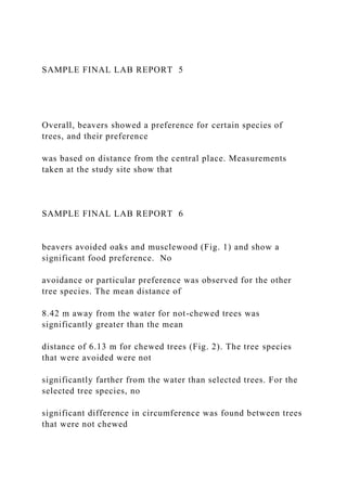 Running Head SAMPLE FINAL LAB REPORT 1 Sa.docx
