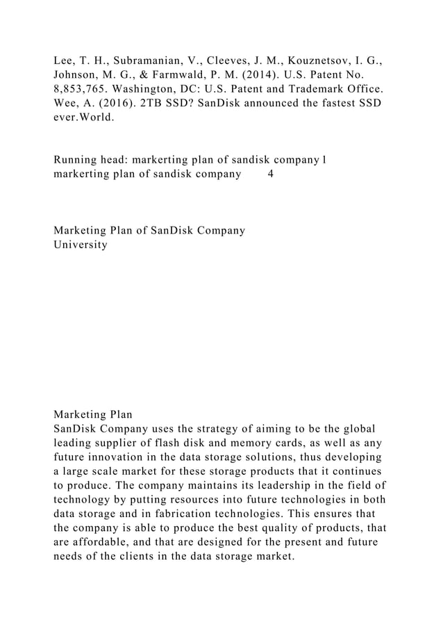 Running head sandisk place and competitive advantage1sandisk.docx