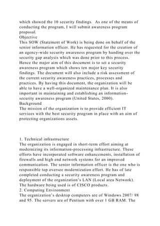 Running Head SECURITY AWARENESSSecurity Awareness .docx