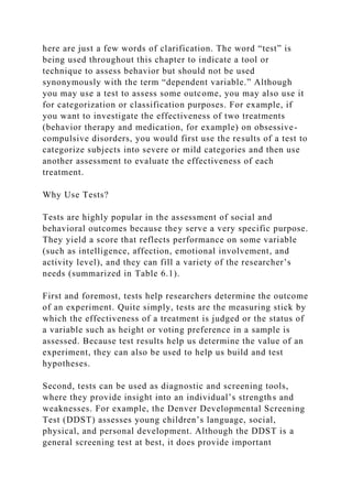 Running head SETTING UP RESEARCH1 Chapter 6 Methods of Measu.docx