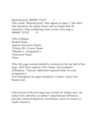 Running head SHORT TITLE 1 [The words Running head” only app.docx