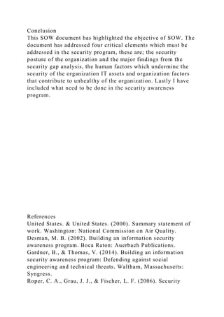 Running Head STATEMENT OF WORKSTATEMENT OF WORK .docx | Computer Networking | Computing