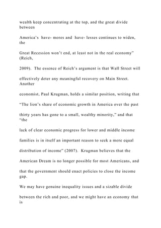 Running head THE AMERICAN DREAM 1The American Dream Dead.docx