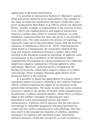 Running head THE PARENT-CHILD INTERACTION MODEL .docx