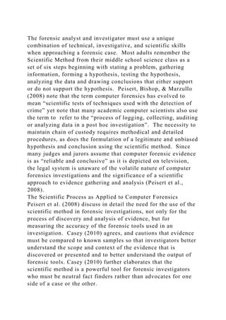 Running Head THE SCIENTIFIC METHOD APPLIED TO DIGITAL FORENSICS .docx