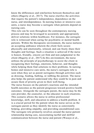 Running head THE SURROGATE ROLE 1THE SURROGATE ROLE 4.docx