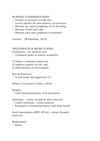 Running head ULCERATIVE COLITIS CONCEPT MAP 1 .docx
