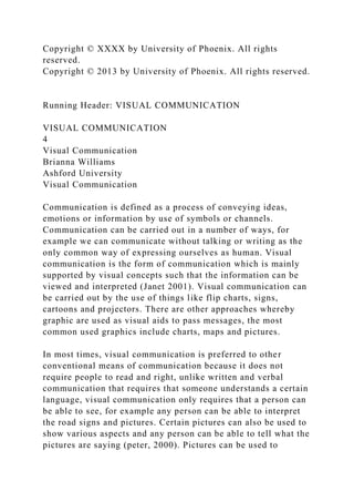 Running head VISUAL LITERACY IN BUSINESS .docx