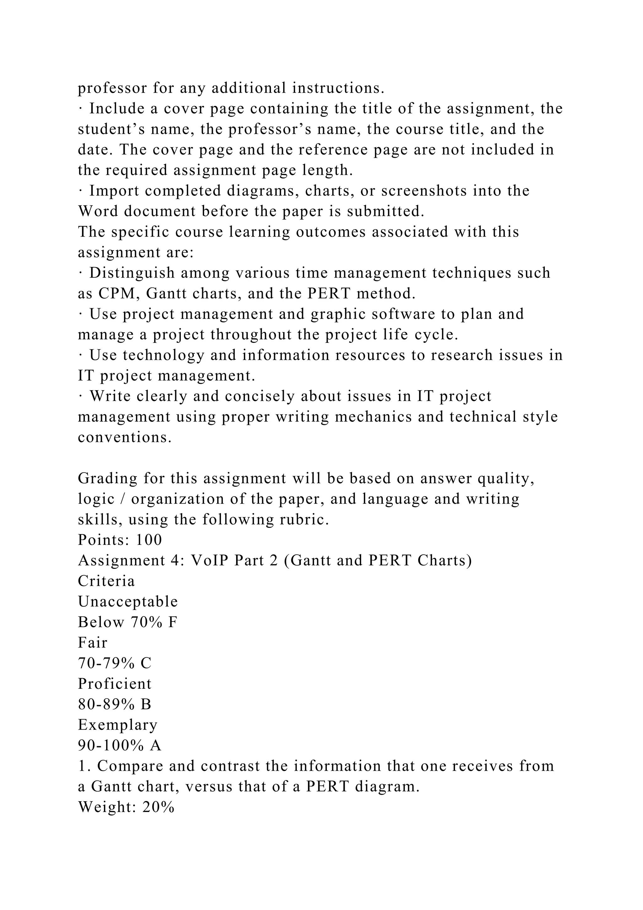 Running head VOIP WORK BREAKDOWN STRUCTURE 1VOIP WORK BRE.docx