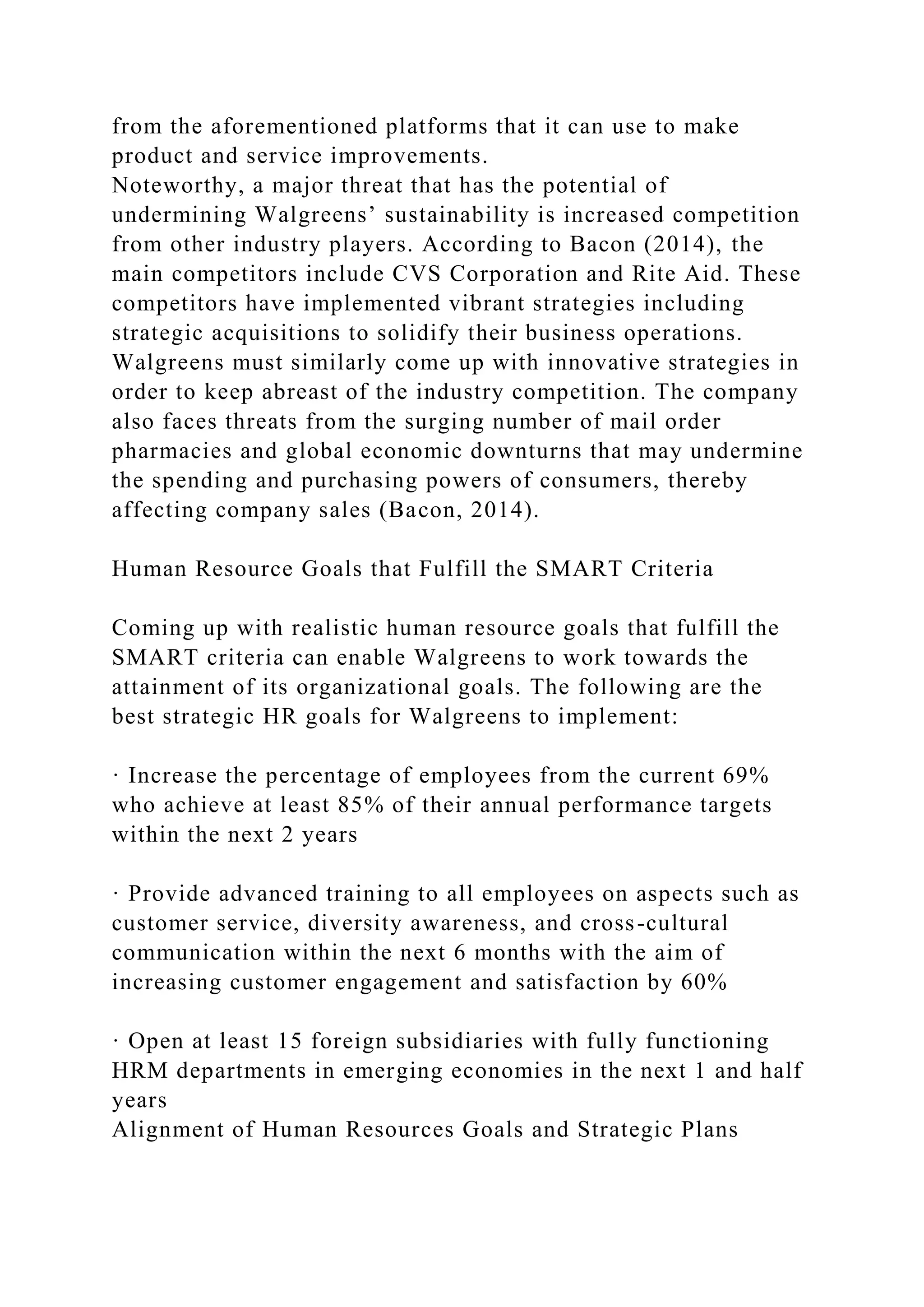 Running head WALGREENS STRATEGIC HRM PLAN .docx