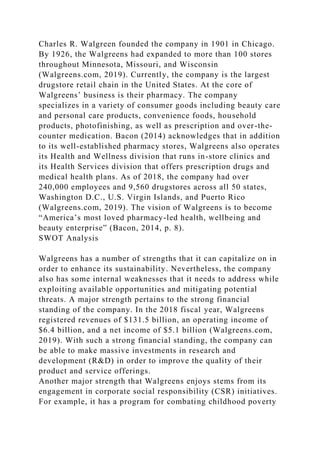 Running head WALGREENS STRATEGIC HRM PLAN .docx