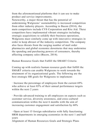 Running head WALGREENS STRATEGIC HRM PLAN .docx