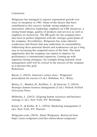 Running head WALGREENS STRATEGIC HRM PLAN .docx