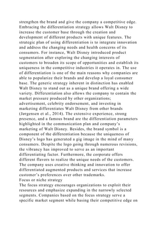 Running head WALT DISNEY STRATEGIES 1WALT DISNEY STRATEGIES.docx