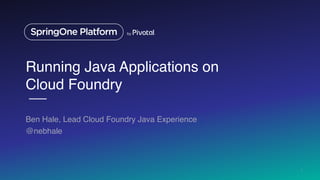 Running Java Applications on Cloud Foundry | PPT
