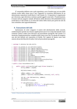 Running Kettle Job by API | PDF