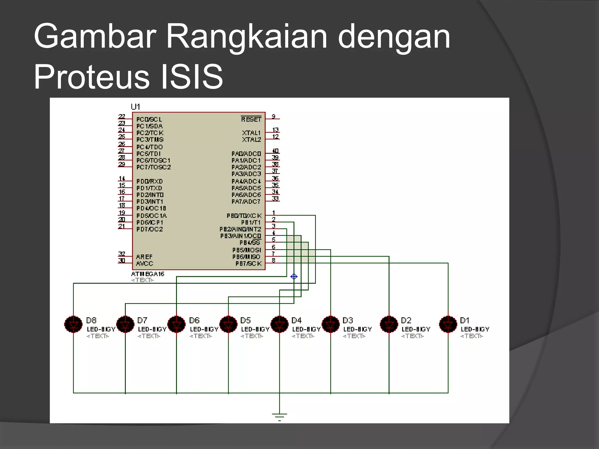Running led dengan mikrokontroler avr atmega16 (codevision | PPTX