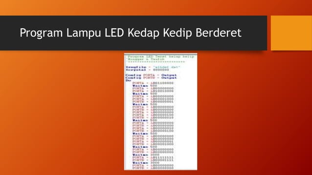 Running led dengan software bascom avr | PPT | Free Download