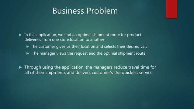 Running Minds: Shortest Route Transportation (CarMax) | PPT
