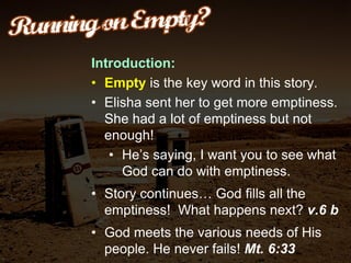 Running on empty | PPT