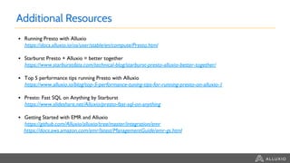 Running Presto with Alluxio on AWS EMR | PDF