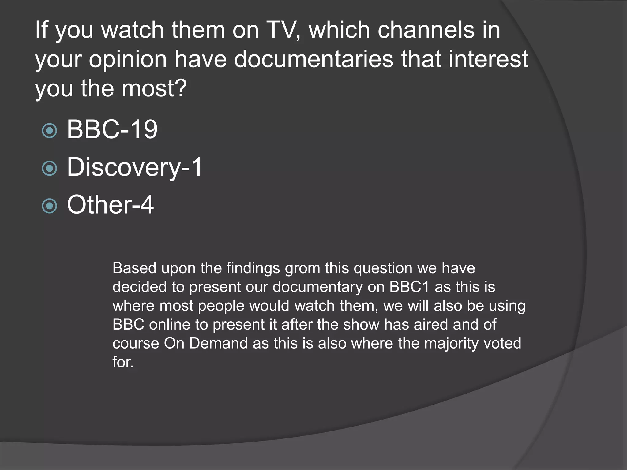 Running questionnaire | PPTX | Documentary | Genres