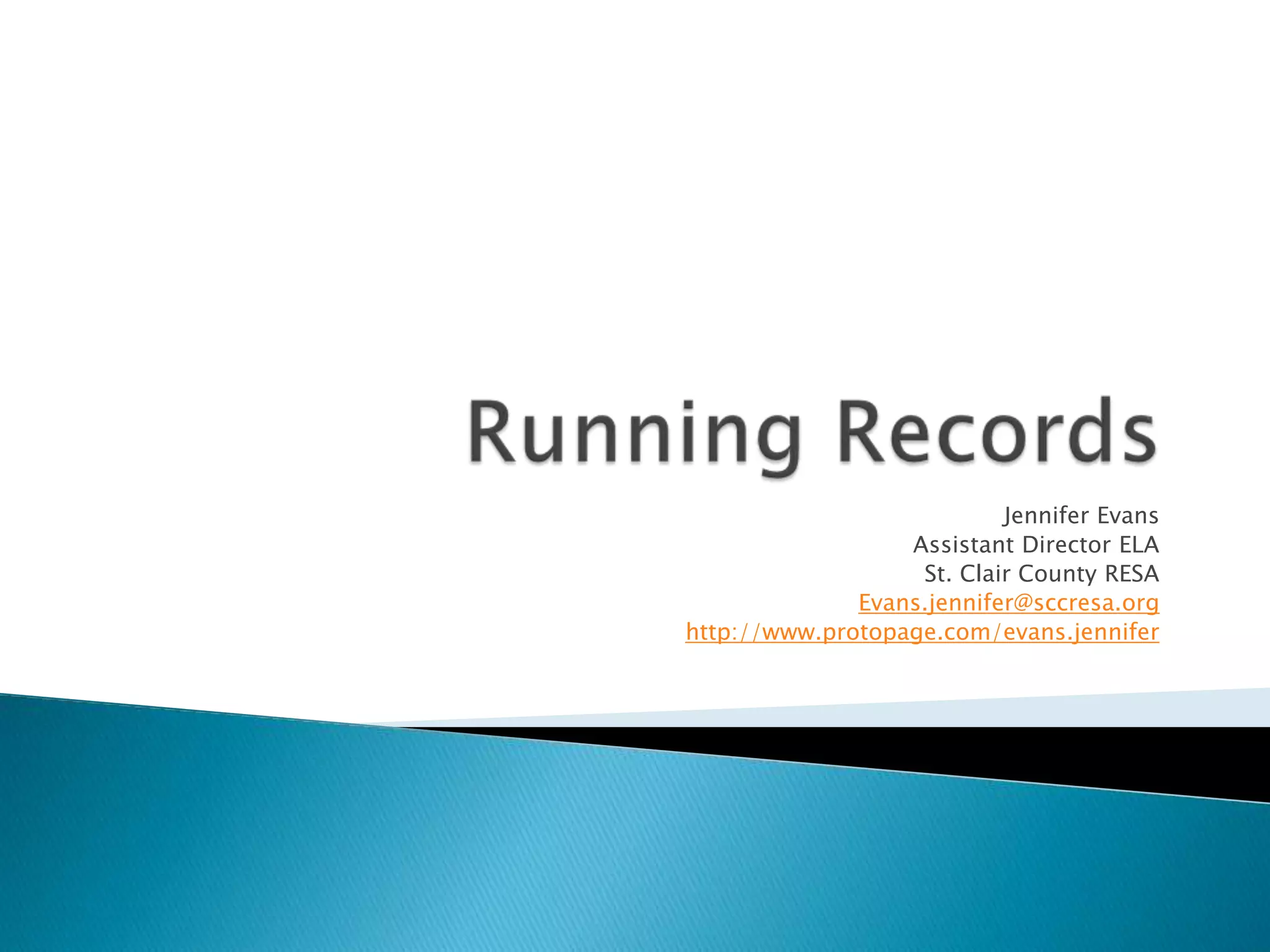 Running records | PPTX