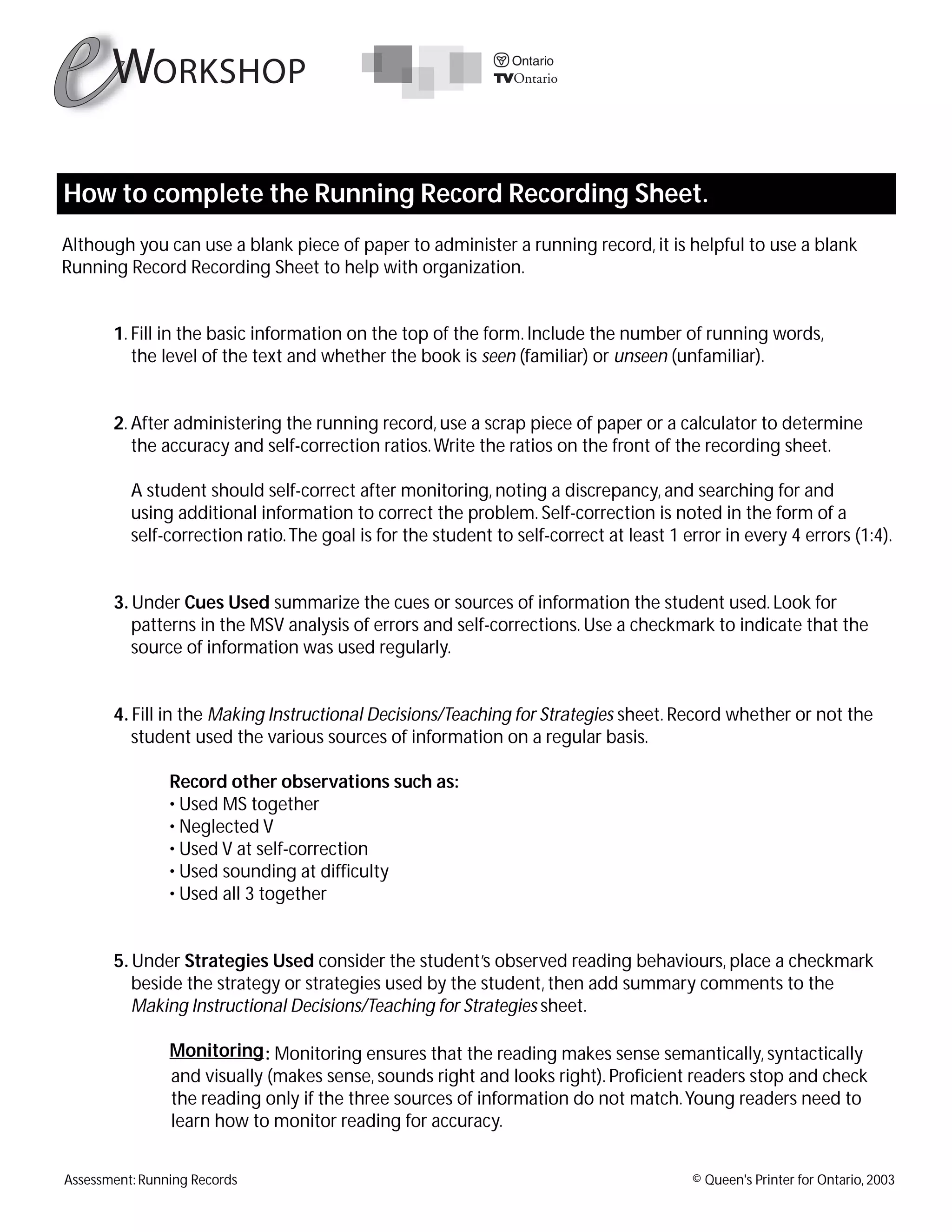 Running recordsheet | PDF