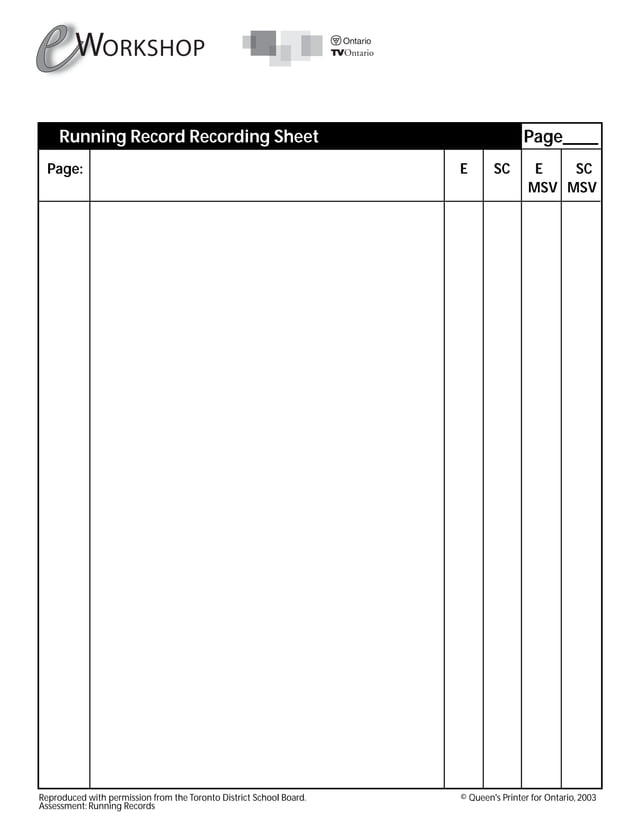 Running recordsheet | PDF