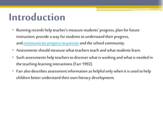 Running records technique | PPTX