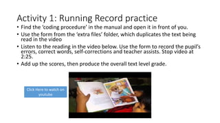 Running records with sc and teacher codes uploaded | PPT