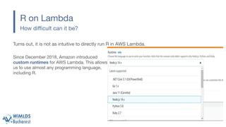 Running R on AWS Lambda by Ana-Maria Niculescu | PPT