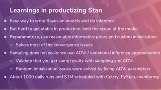 Running Stan in Production: Bayesian Revenue Estimation | PPT