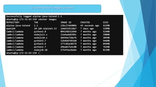 Running Talend job using docker from aws ec2 and cloud9 environment | PPT
