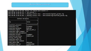 Running Talend job using docker from aws ec2 and cloud9 environment | PPT