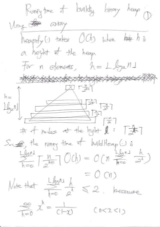 Running Time of Building Binary Heap using Array | PDF