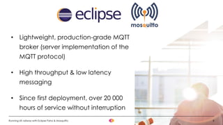Running UK railway with Eclipse Paho and Eclipse Mosquitto – Eclipse IoT Day ThingMonk 2016 | PDF
