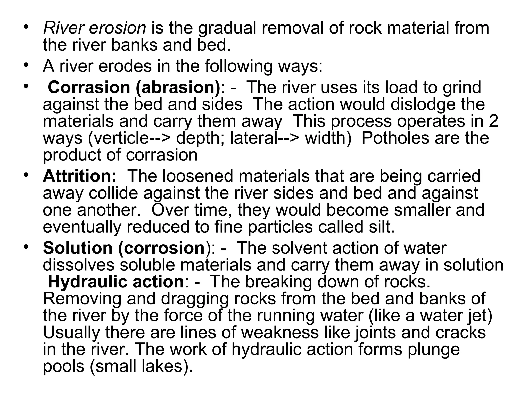 Running water-Geomorhology Chapter | PPT | Geology | Science