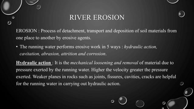 Running water as an agent of Erosion | PPTX