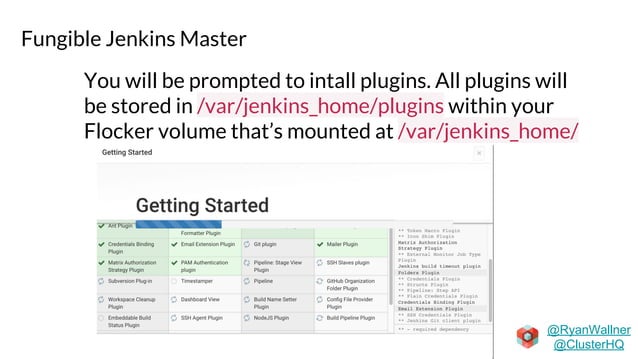 Running your Jenkins Infrastructure with ClusterHQ | PPT