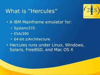 Running your mainframe on linux (for fun and profit) | PDF | Operating ...