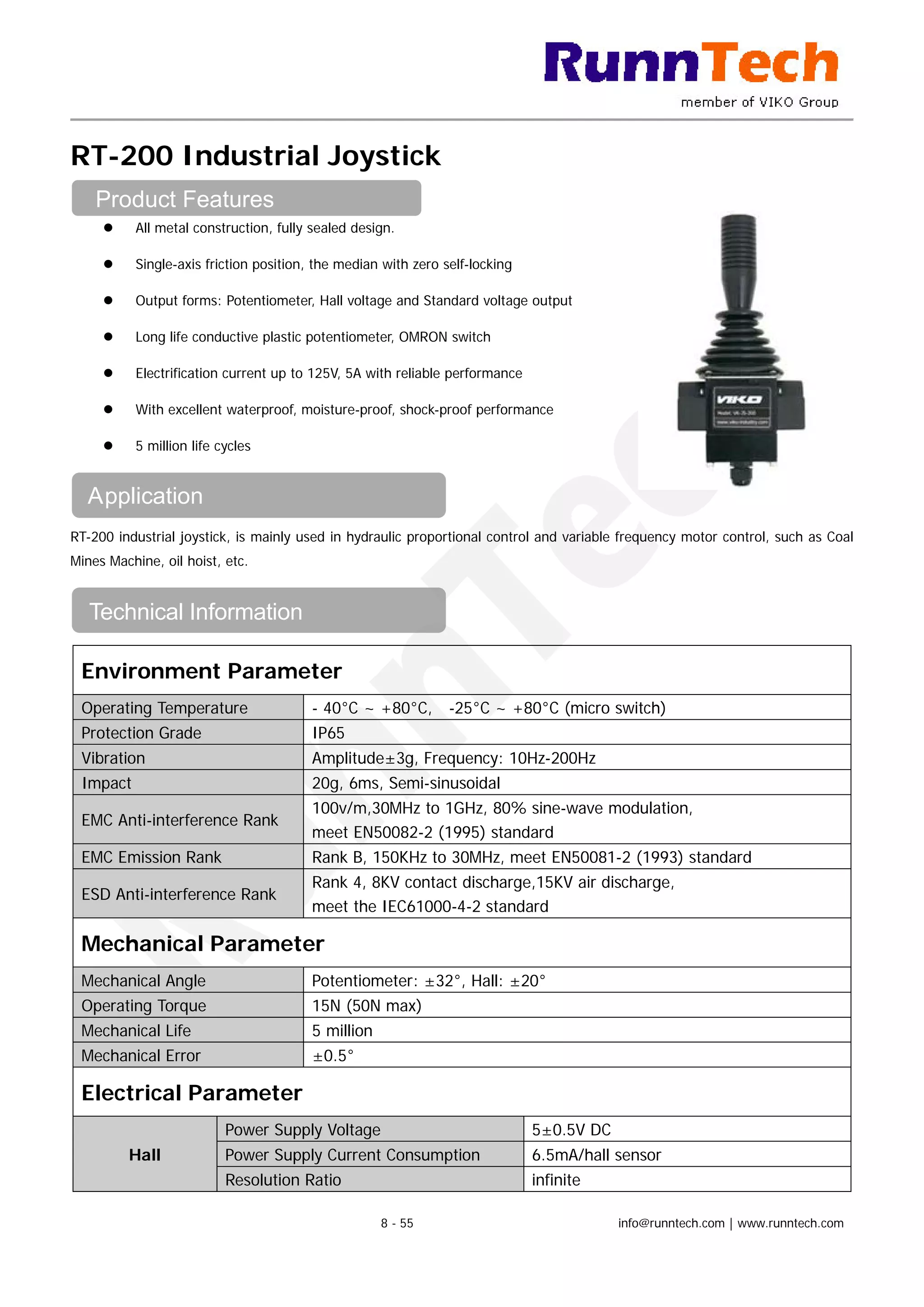 RunnTech Joystick Catalogue | PDF