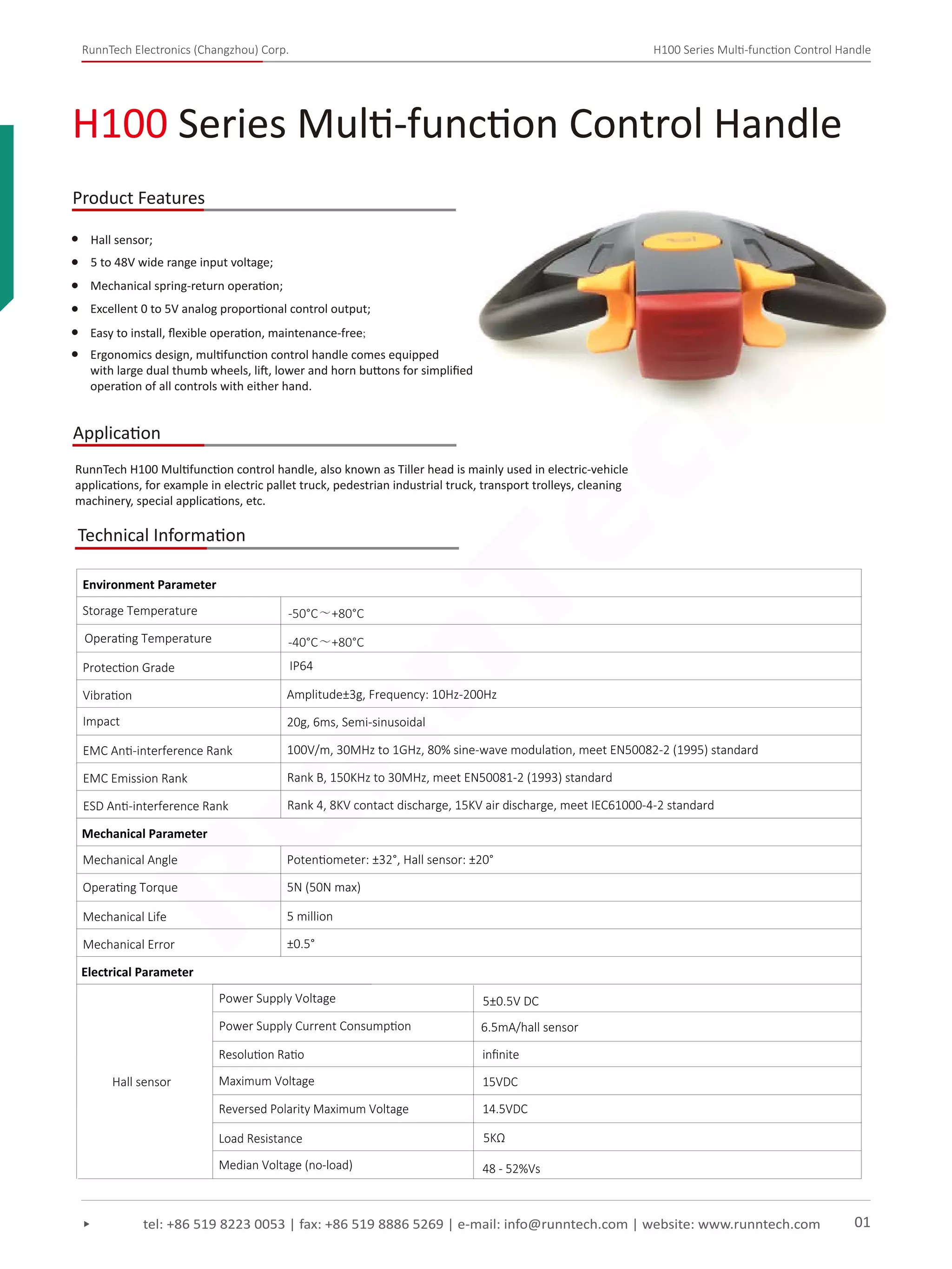 RunnTech H100 Series Multi-function Control Handle | PDF | Consumer Electronics | Technology ...