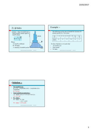 Runoff computation by infiltration indices | PDF