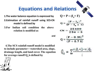 Surface Water modelling using Remote Sensing | PPT