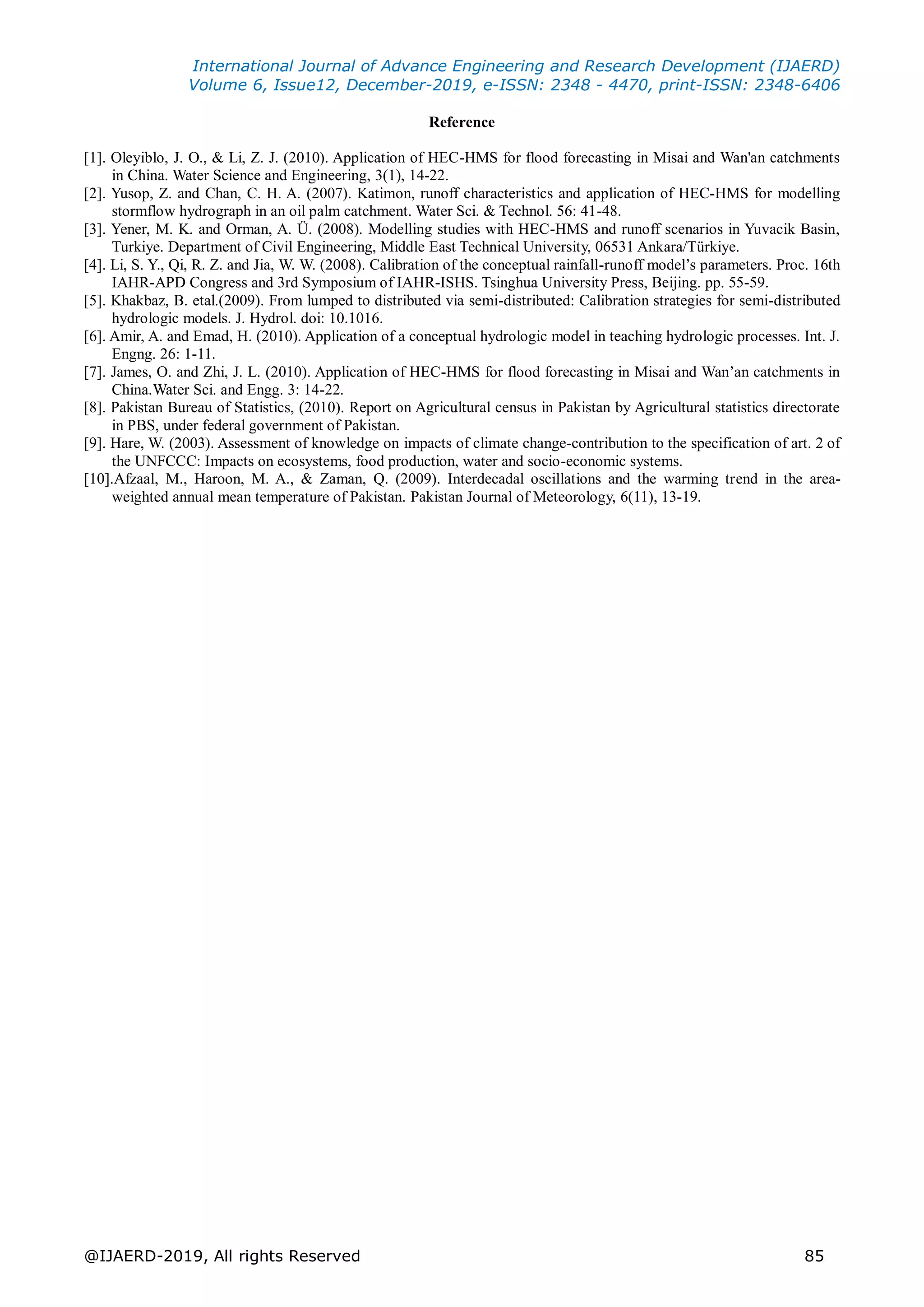 Runoff modelling using hec hms for rural watershed | PDF