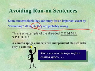 Run On Sentences | PPT